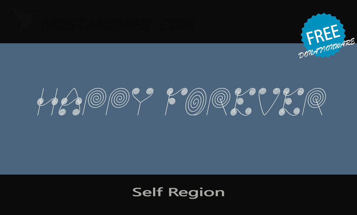 Self Region Italic Font by weknow | mostfont.com