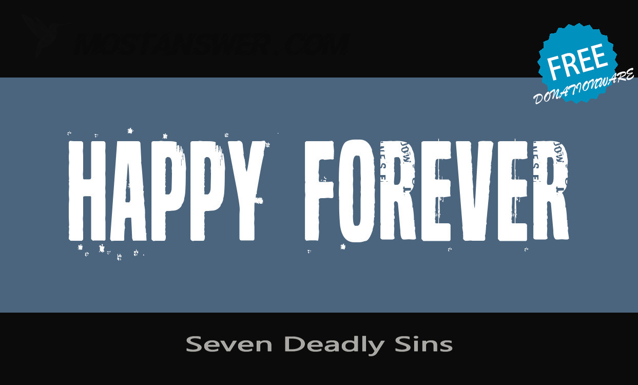 Seven Deadly Sins Font by junkohanhero | mostfont.com