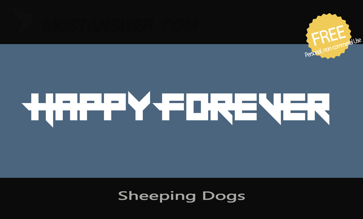 Sheeping Dogs Font by Chequered Ink | mostfont.com