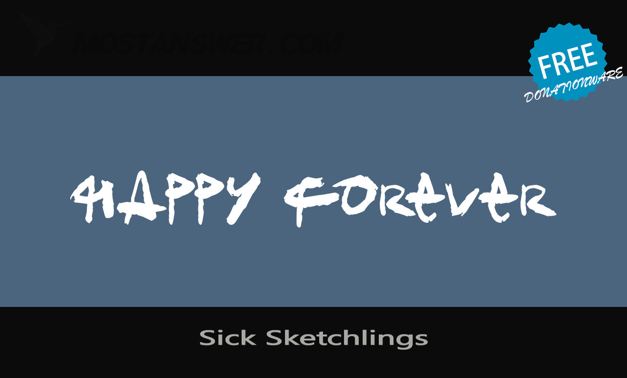 Sick Sketchlings Font by Darrell Flood | mostfont.com Sick Sketchlings Font by Darrell Flood | mostfont.com