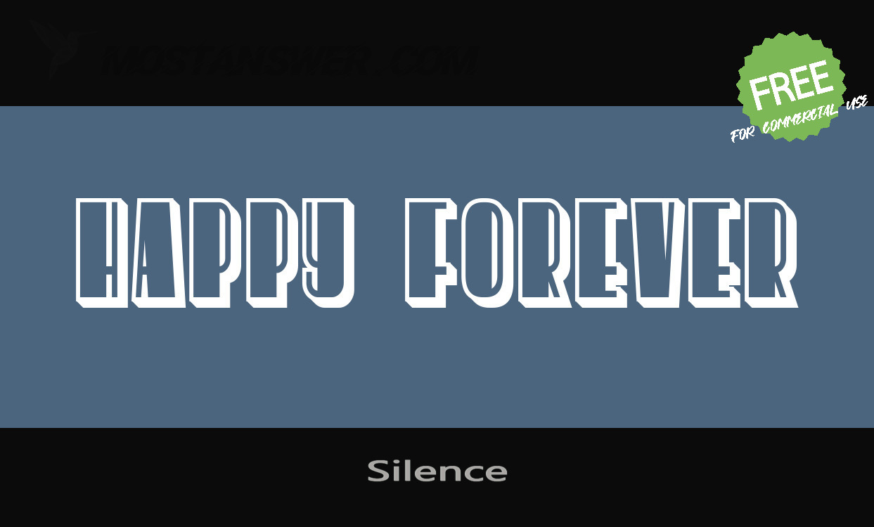 Silence Font by Vladimir Nikolic | mostfont.com