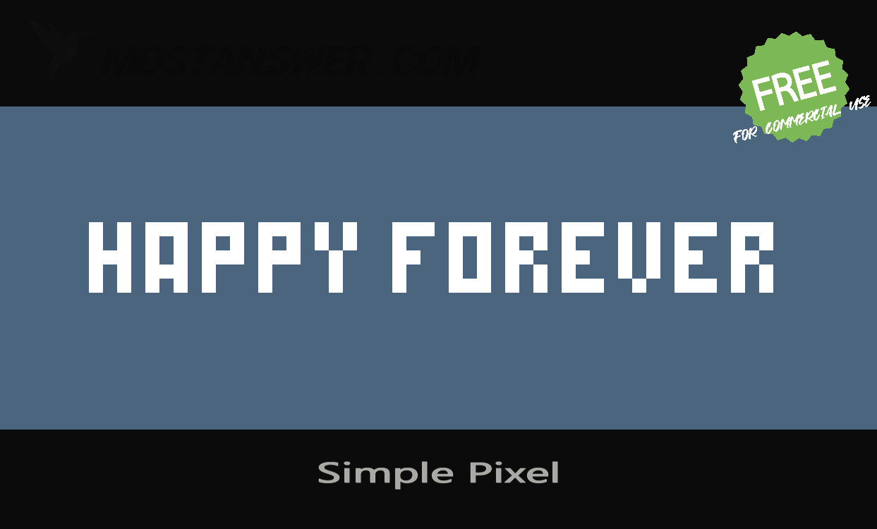 Simple Pixel Font by Tyrone Rieschiek | mostfont.com