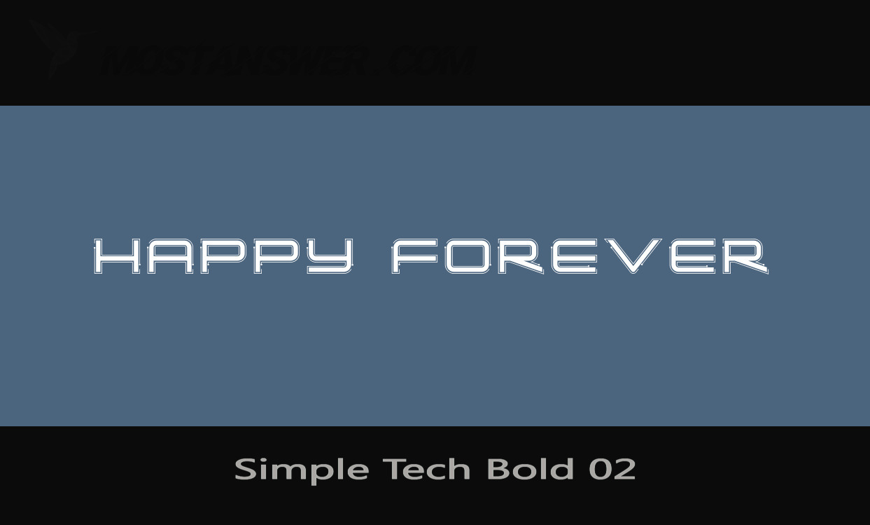 Simple Tech Bold 02 Font by Atjcloth Studio | mostfont.com
