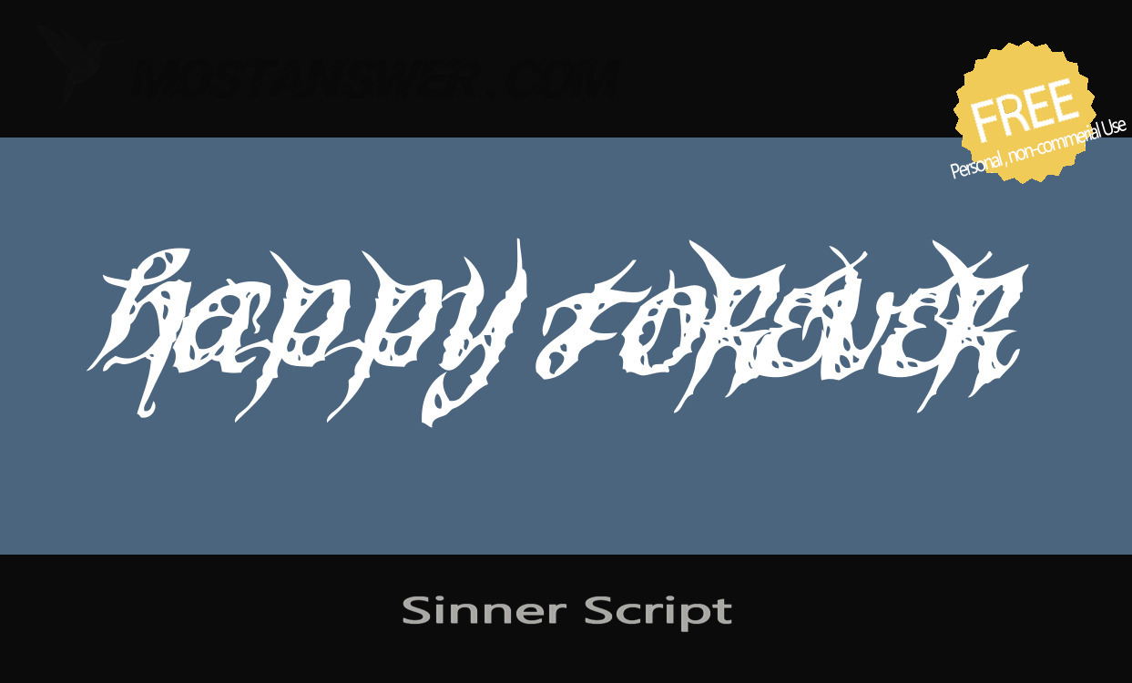 SinnerScript Regular Font by Font Monger | mostfont.com
