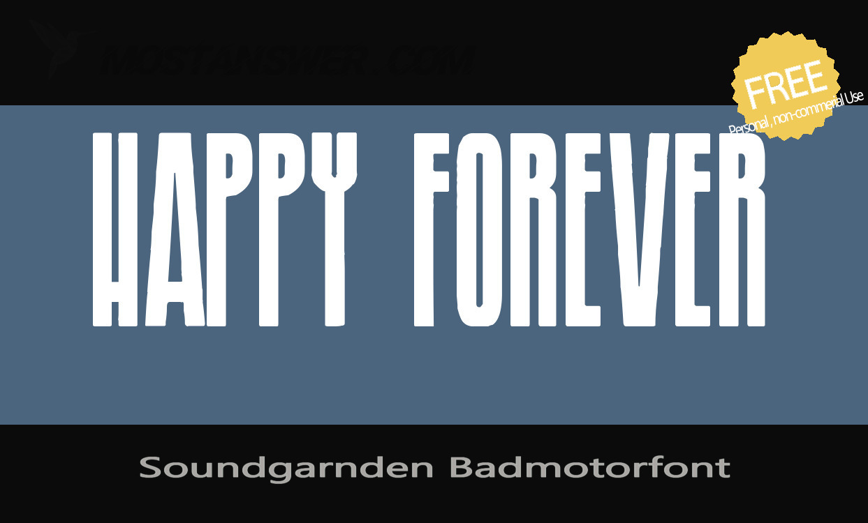Soundgarden Badmotorfont Font by Jaxkes | mostfont.com