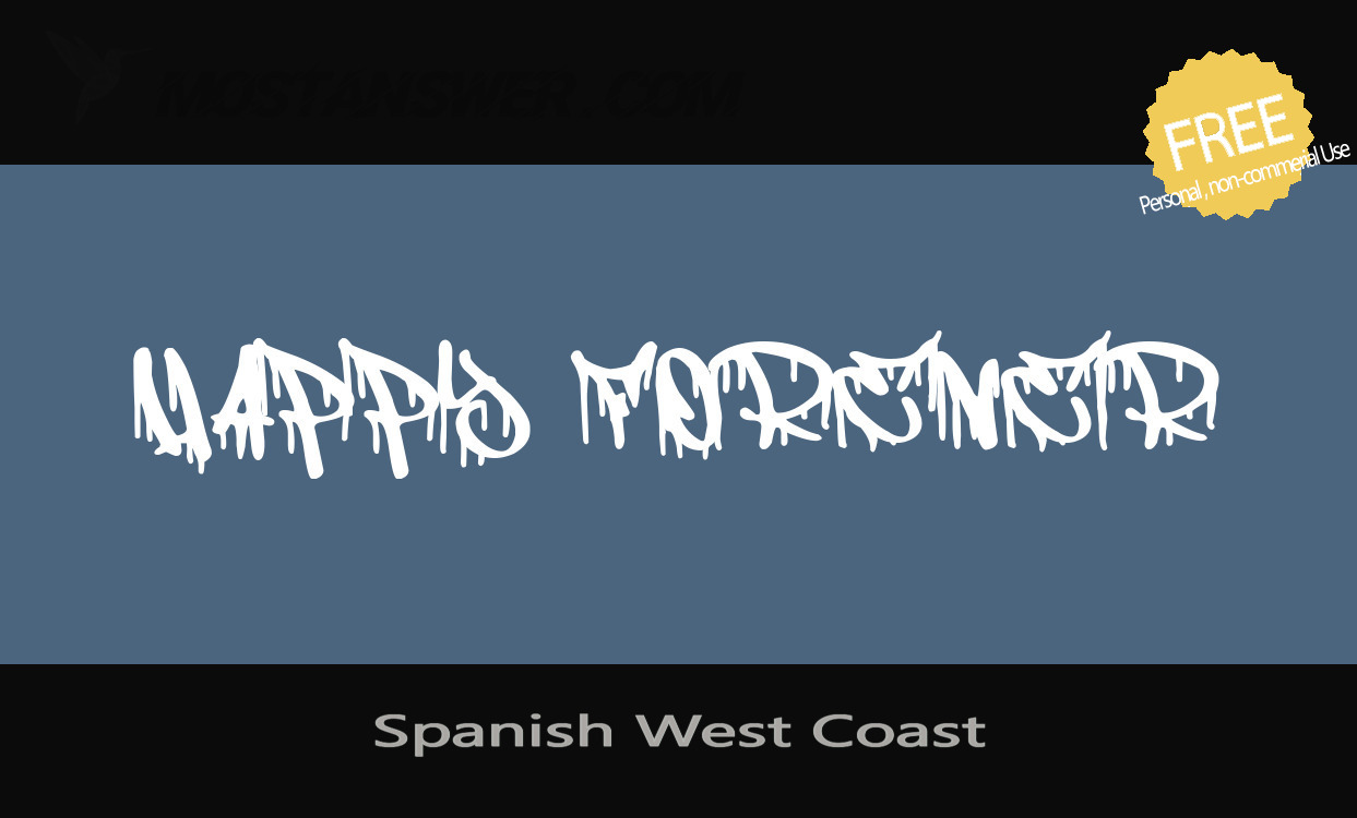 Spanish West Coast Font by Woodcutter | mostfont.com