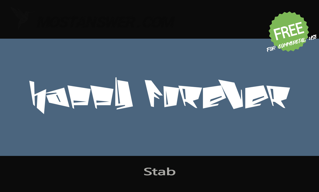 Stab Font by t | mostfont.com