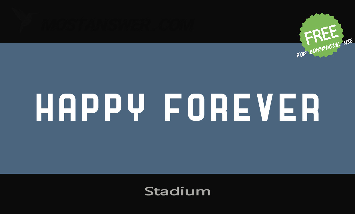 Stadium Font by Matthew Welch | mostfont.com
