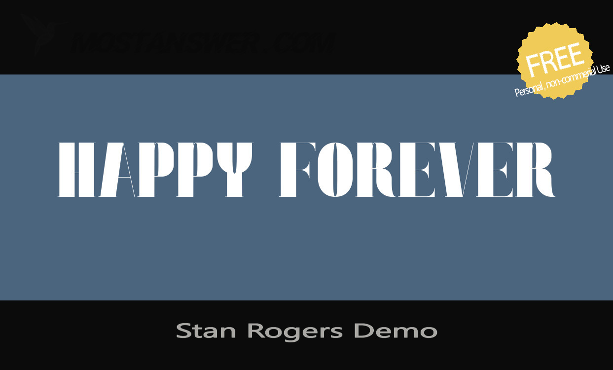 StanRogersDemoRegular Font by VinType | mostfont.com
