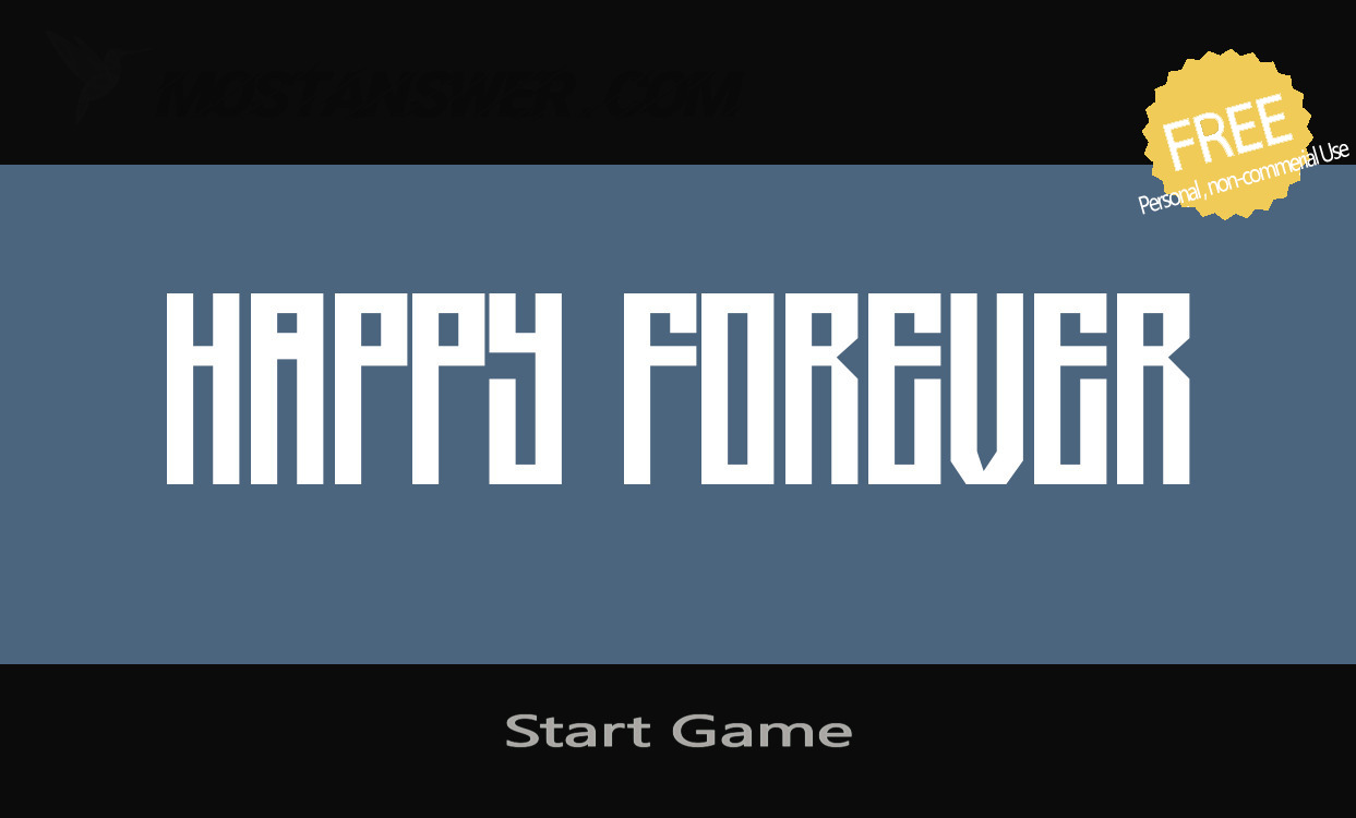Start Game Font by Bilqis Studio | mostfont.com