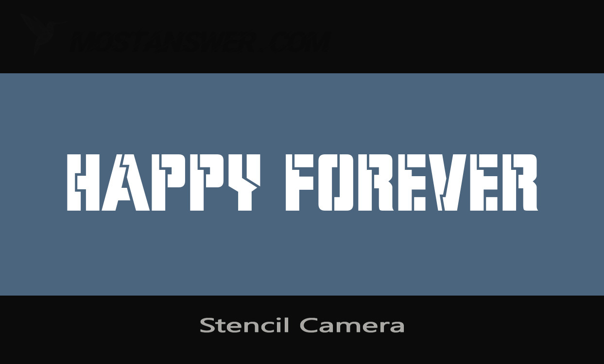 STENCAM Font by | mostfont.com