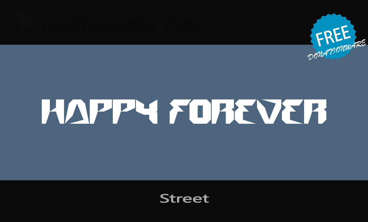 Street Font by weknow | mostfont.com