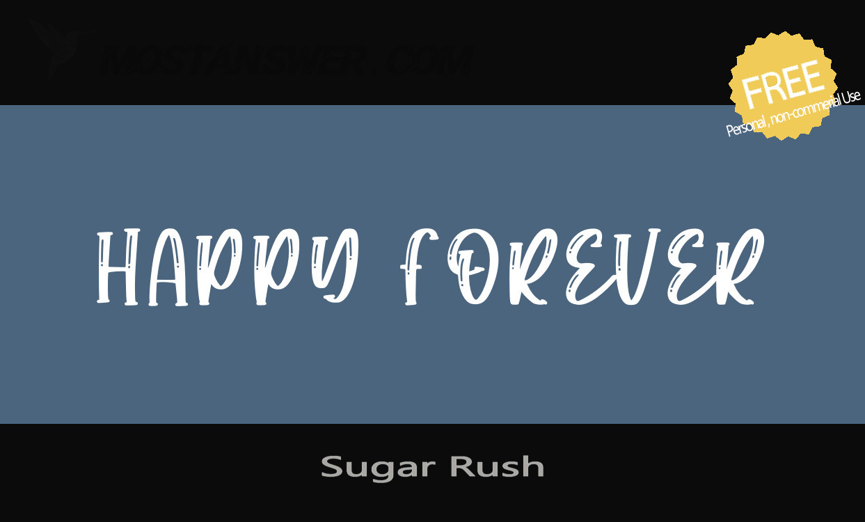 Sugar Rush Font by Revo Farisky | mostfont.com