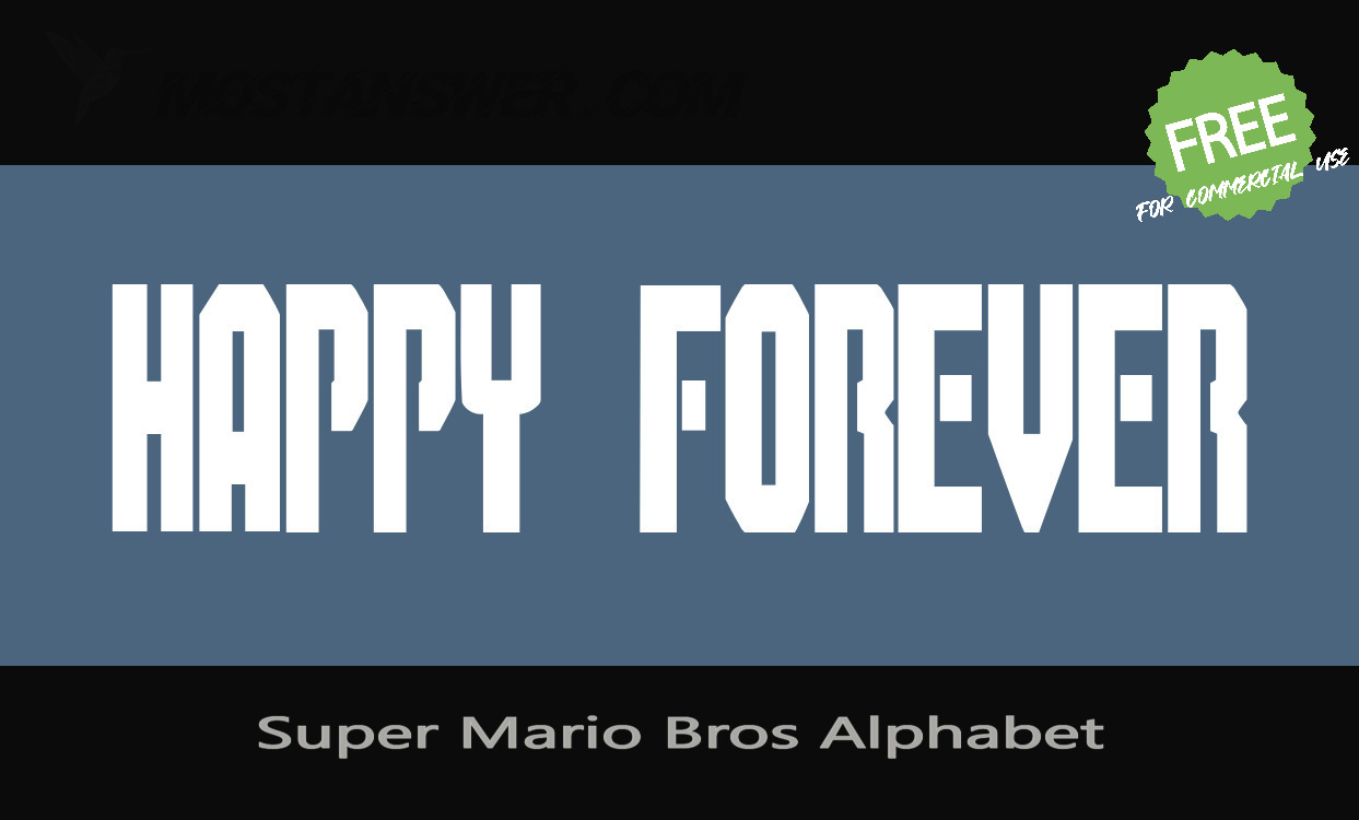 Super Mario Bros Alphabet Font Typographic Design | mostfont.com