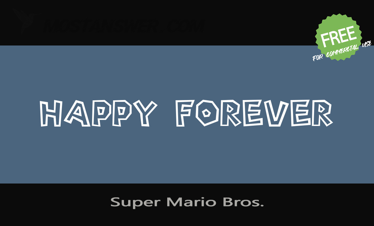 Super Mario Bros. Font by Zen Kaipu | mostfont.com