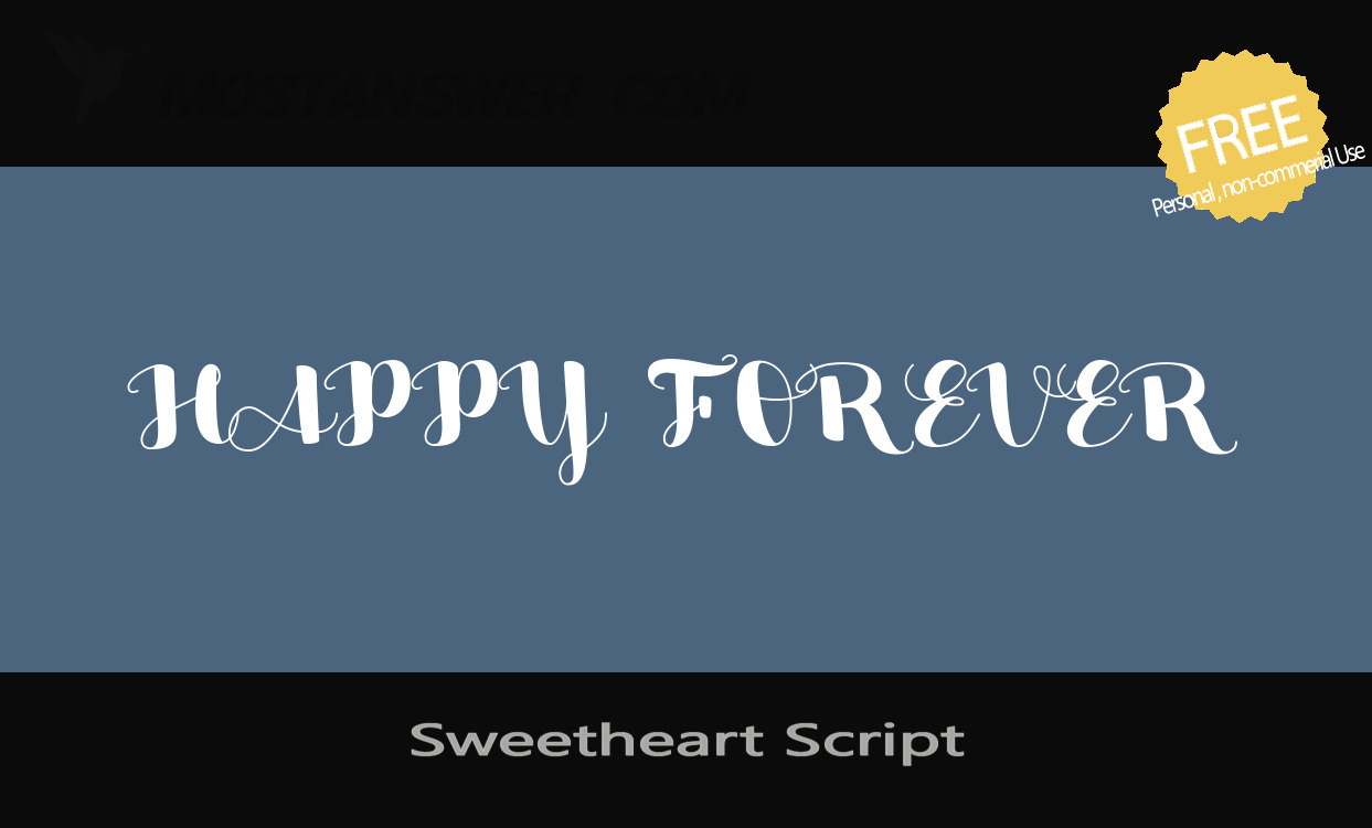 SweetheartScriptfree Font by neschi | mostfont.com