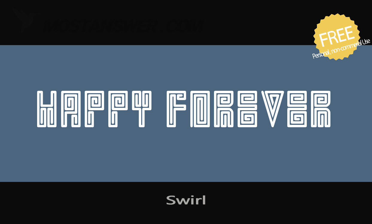 Swirl Font by Mike Wolf | mostfont.com