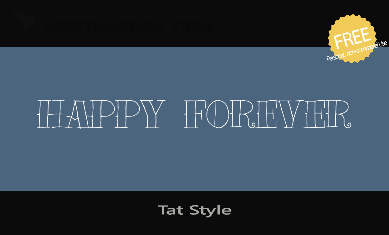 TAT Font by Colm Clafferty | mostfont.com