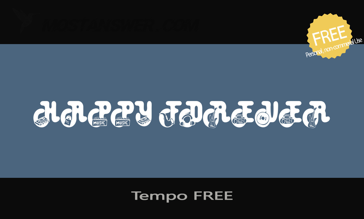 Tempo FREE Font by Vunira Design | mostfont.com
