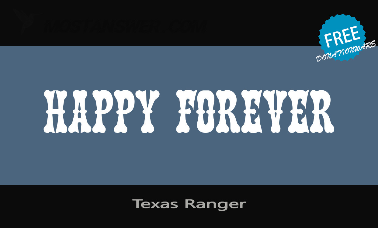 Texasranger Font by Iconian Fonts | mostfont.com