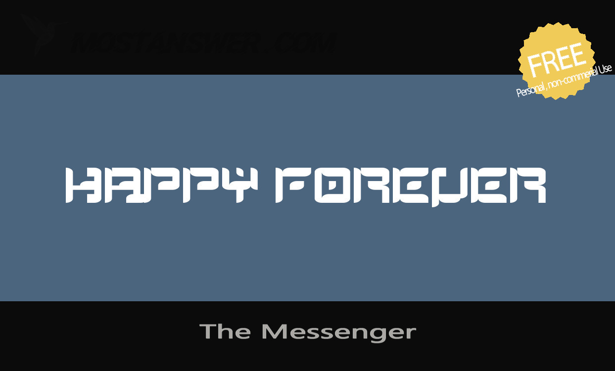 The Messenger Font by Chequered Ink | mostfont.com