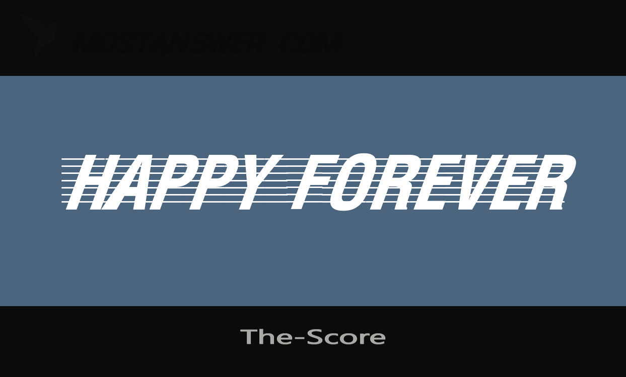 The-Score Font Typographic Design | mostfont.com
