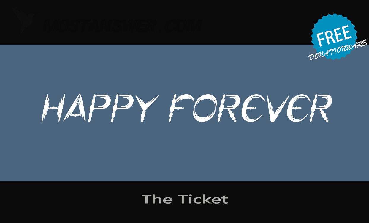 The Ticket Italic Font by weknow | mostfont.com