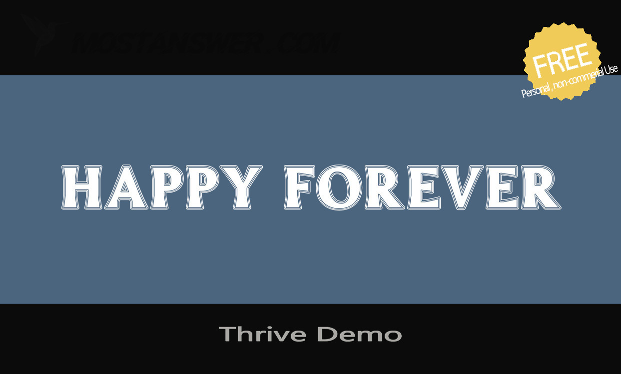 Thrive Demo Font by epiclinez | mostfont.com