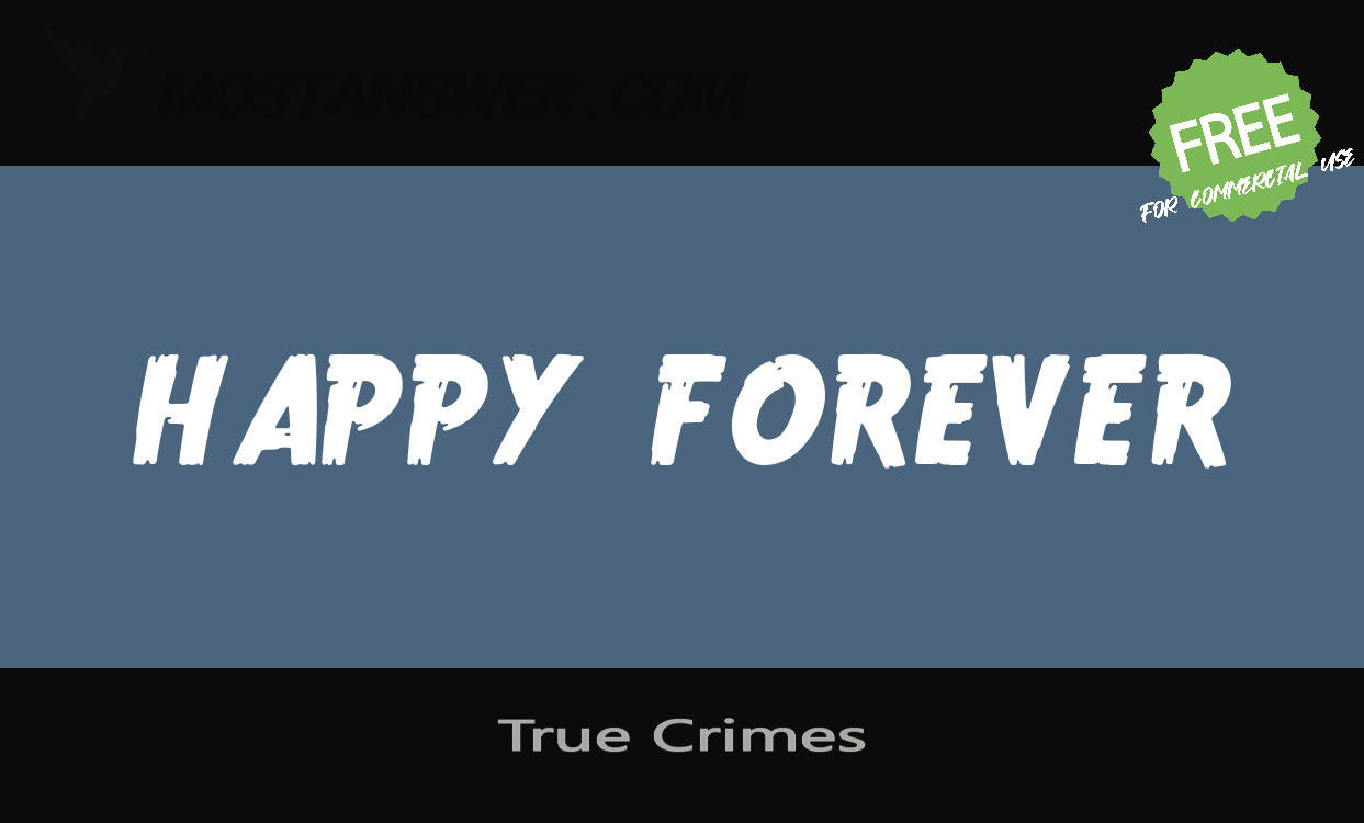 Crimes Font by Walter Velez | mostfont.com
