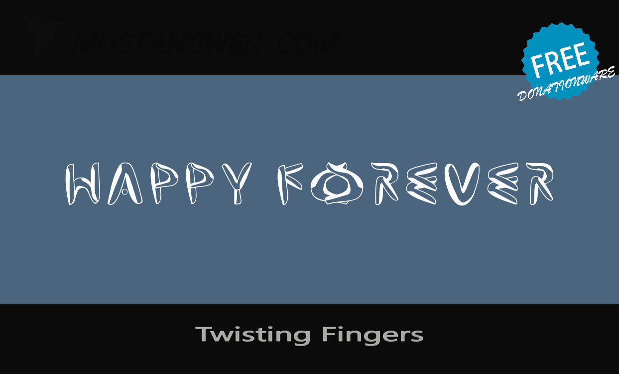 TwistingFingers Regular Font by Aman | mostfont.com