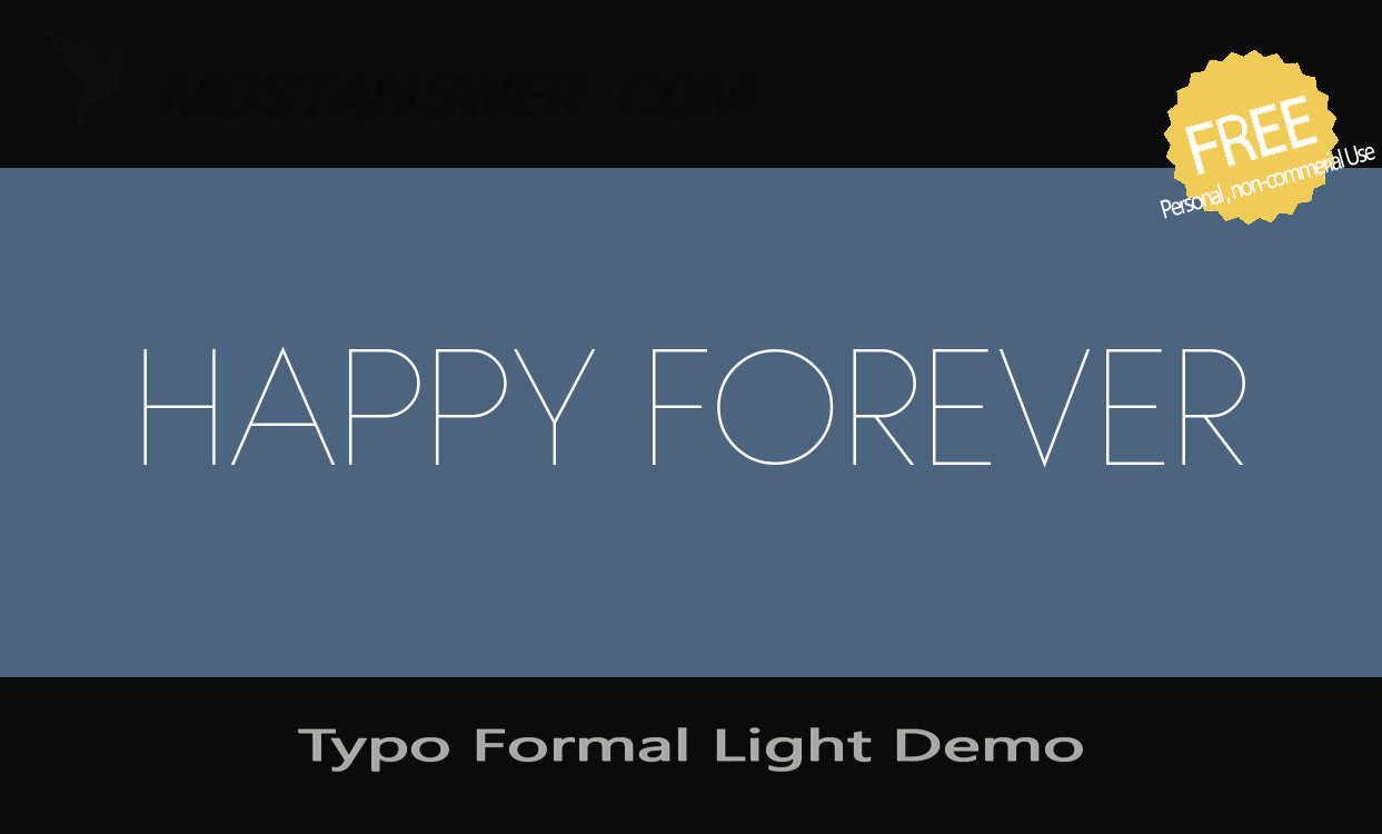Typo Formal Light Demo Font by Studio Typo | mostfont.com