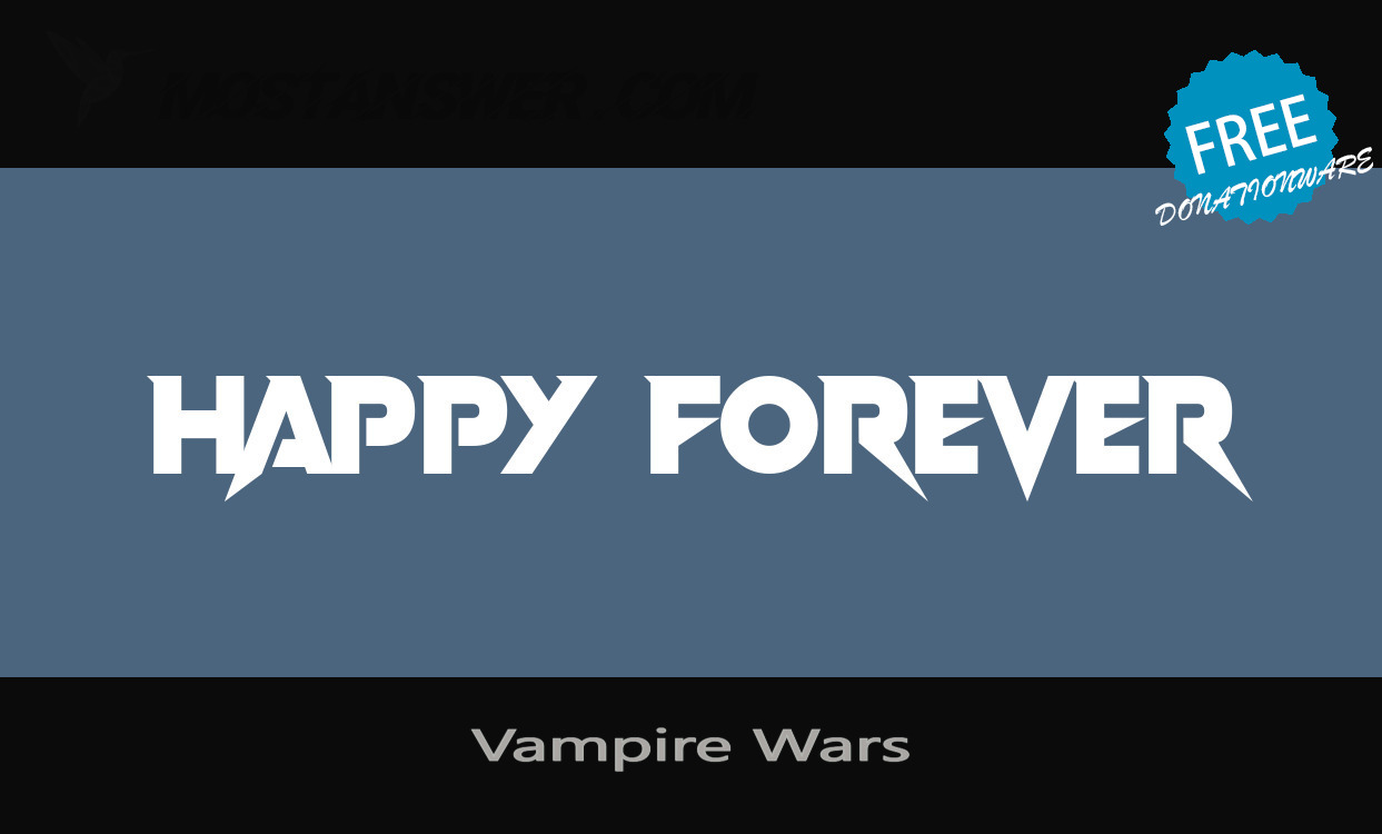 Vampire Wars Font by Darrell Flood | mostfont.com