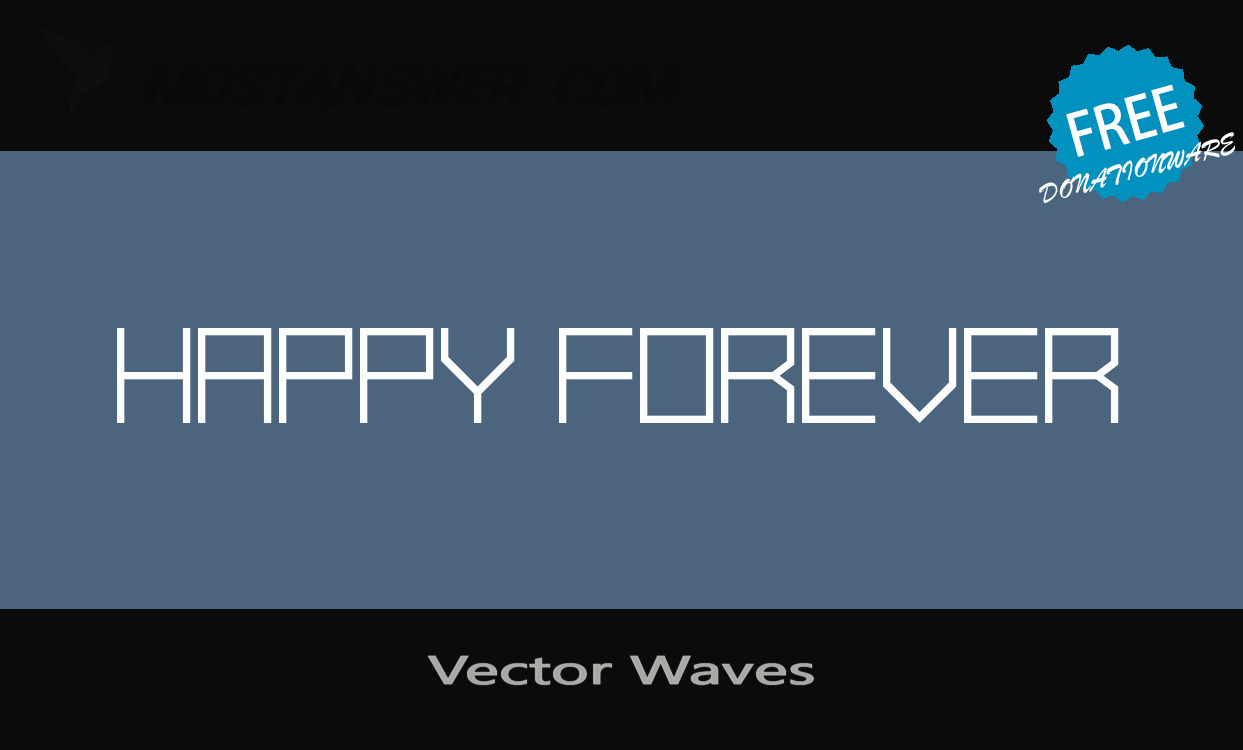 Vector Waves Font by Darrell Flood | mostfont.com