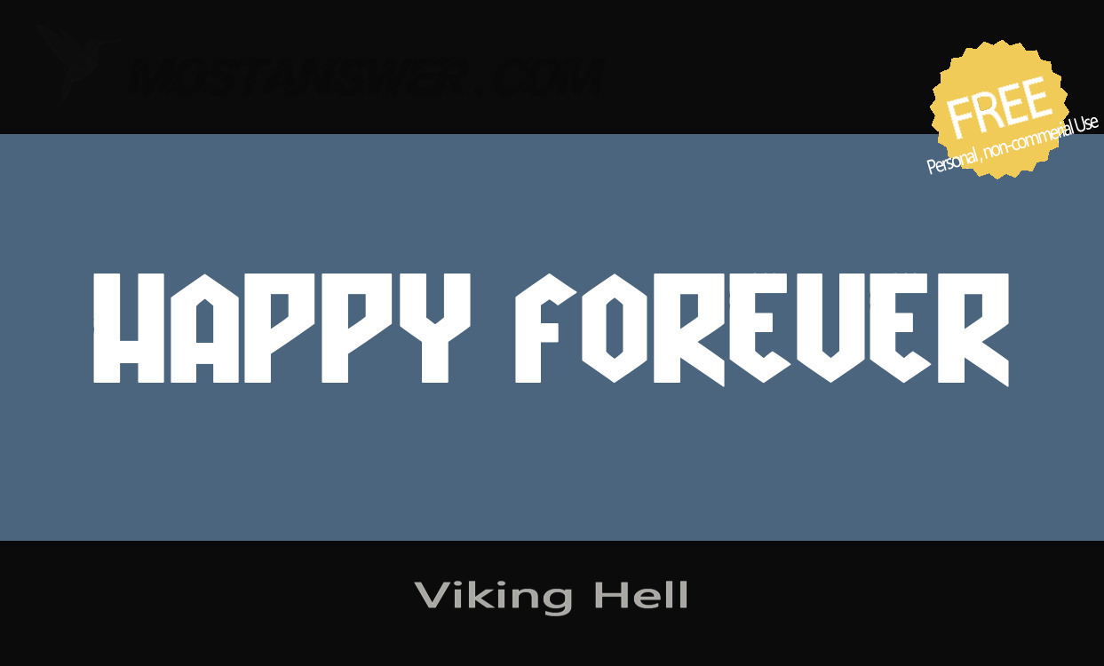 Viking Hell Font Typographic Design | mostfont.com