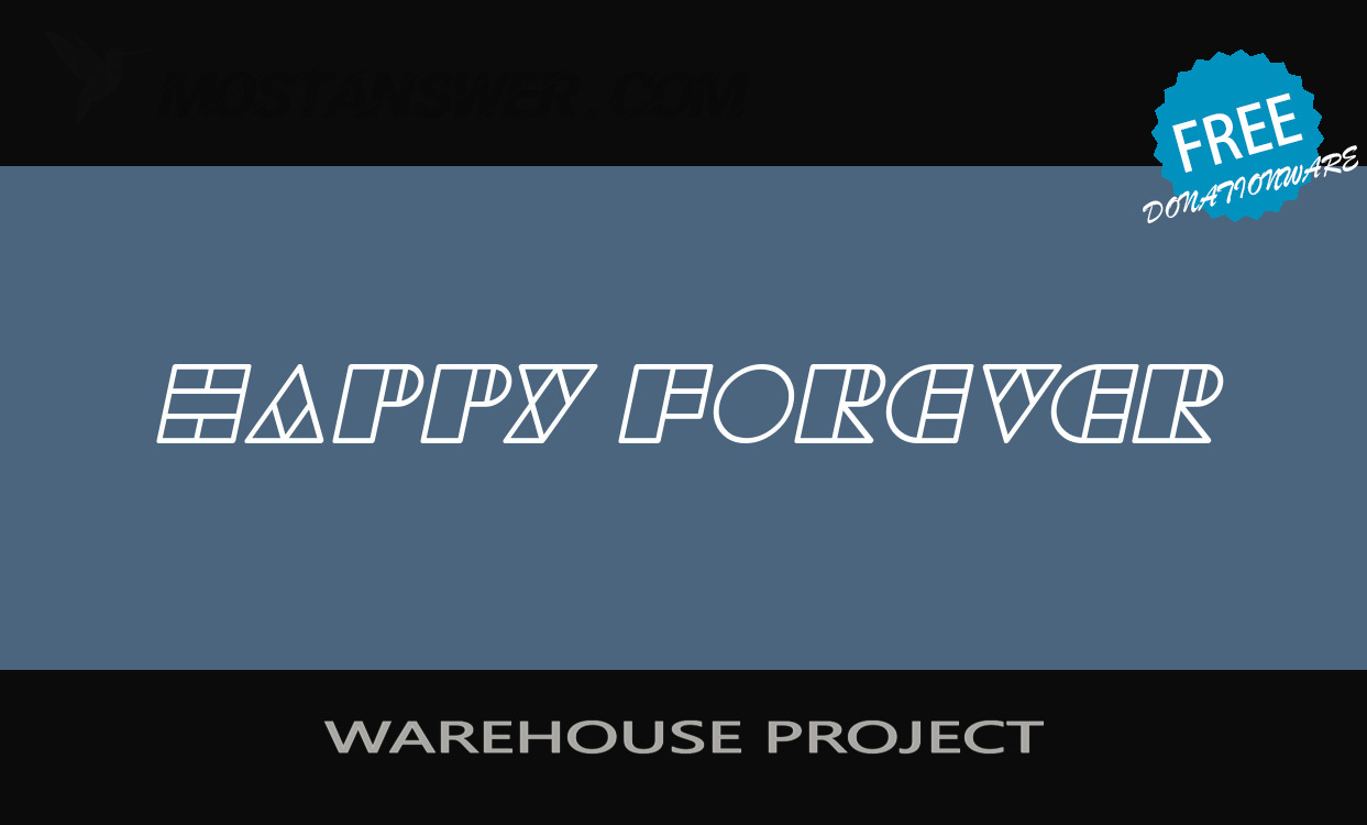 WAREHOUSE PROJECT Italic Font by weknow | mostfont.com