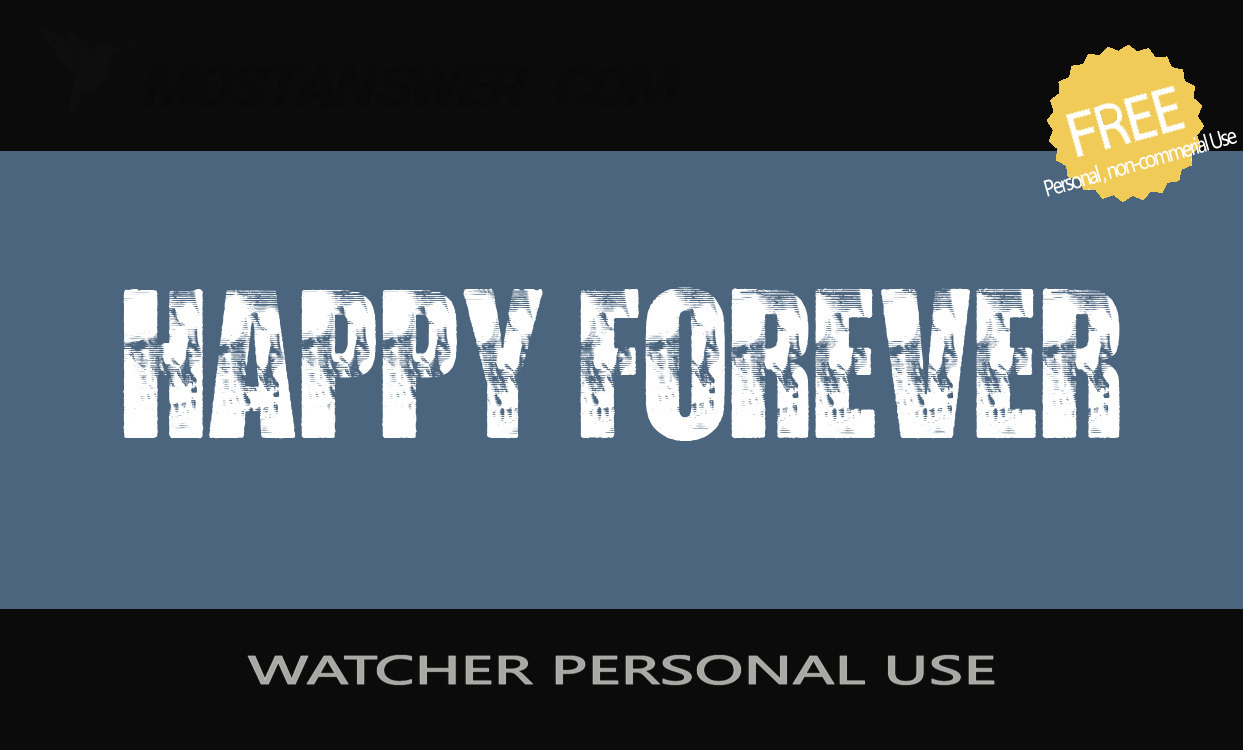 WATCHER PERONAL USE Font by Billy Argel Fonts | mostfont.com