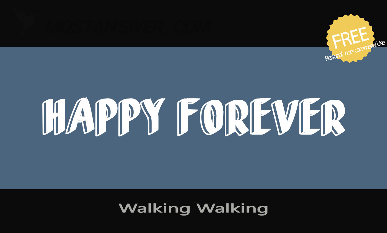 Walking Walking Font by Bilqis Studio | mostfont.com
