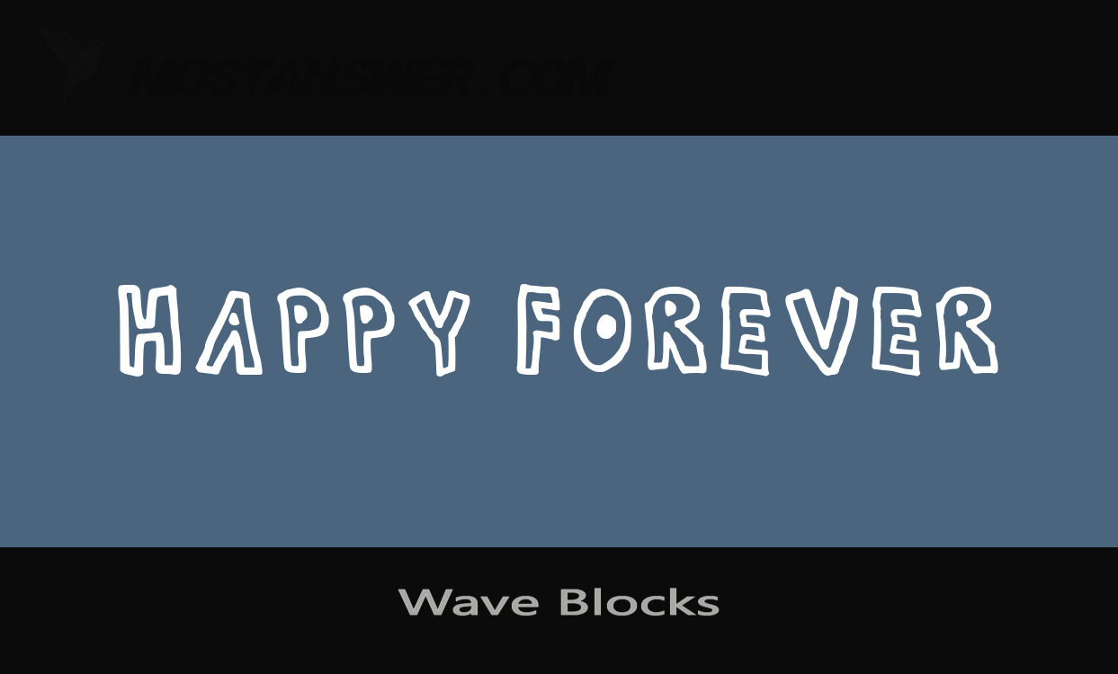 WaveBlocks Regular Font by kaitalanisdesigns | mostfont.com