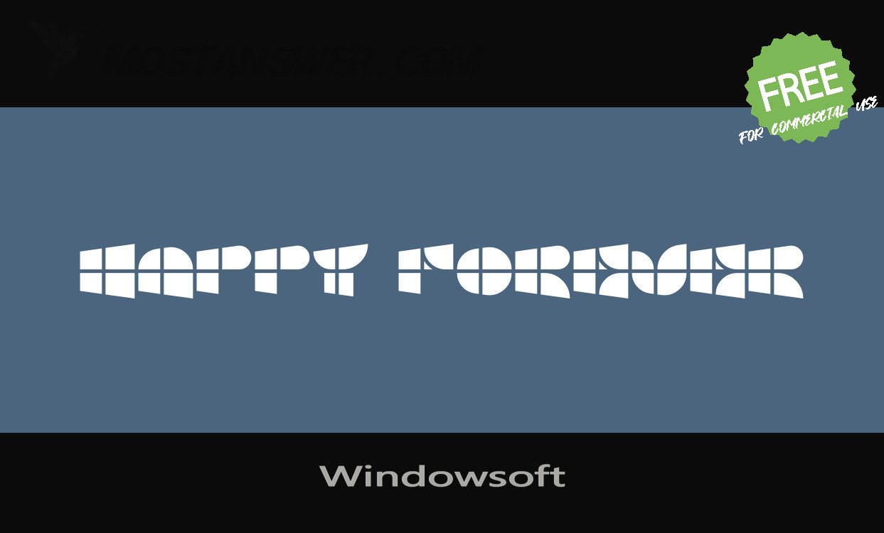 Windowsoft Regular Font by Kassymkulov Design | mostfont.com