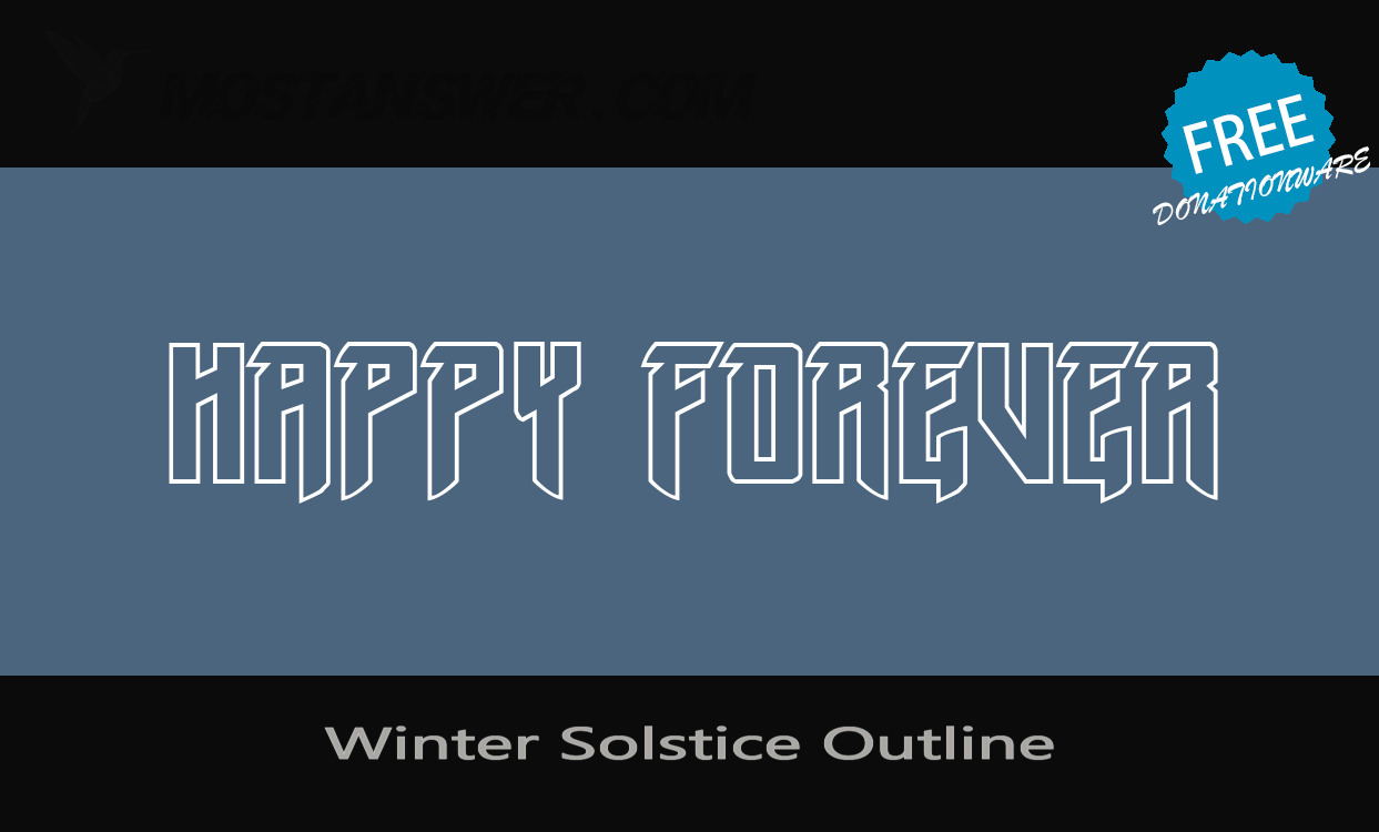 Wintersolsticeout Font by Iconian Fonts | mostfont.com