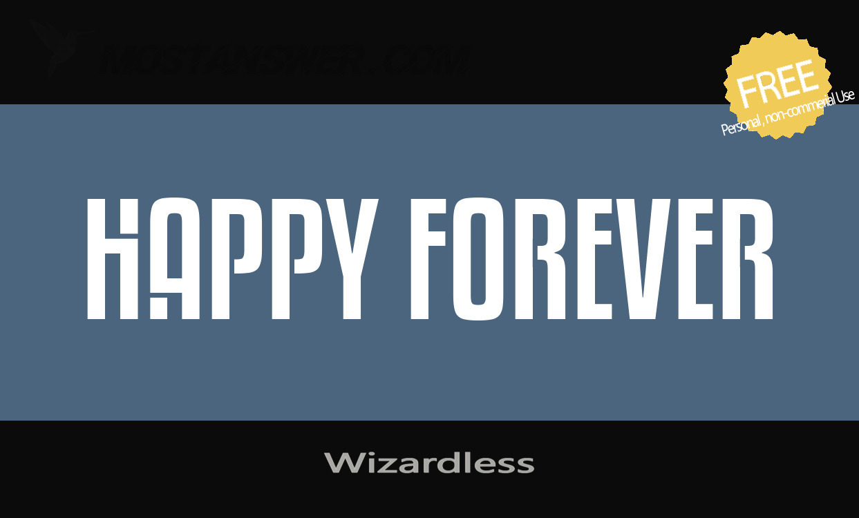 Wizardless Font Typographic Design | mostfont.com