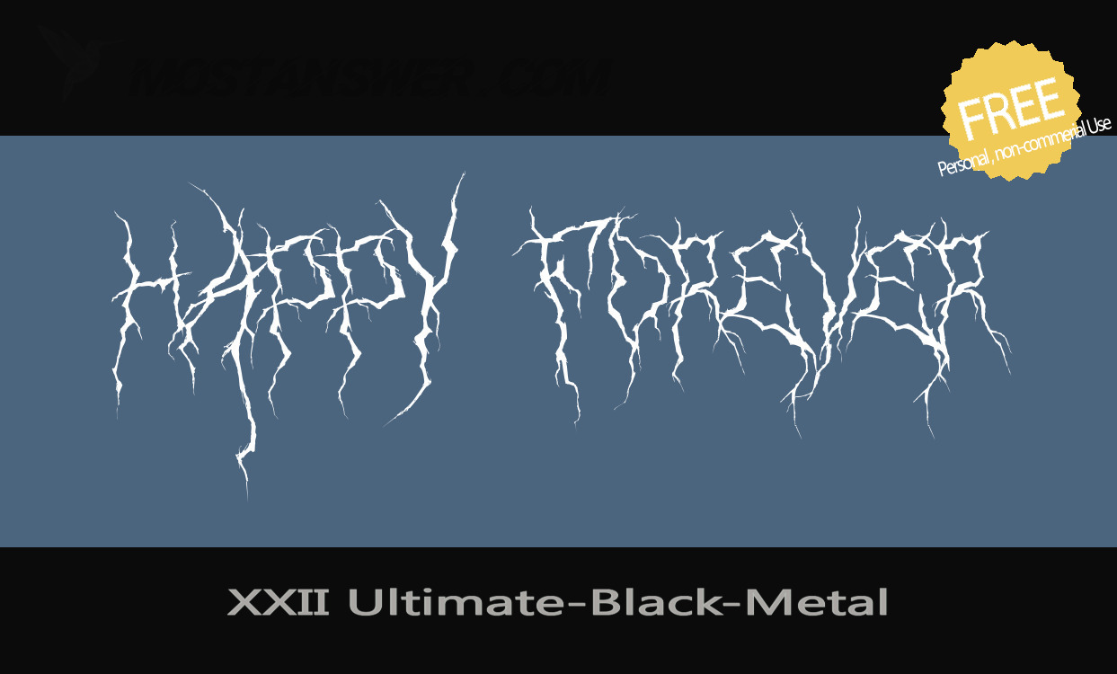 XXII Ultimate Black Metal Font by etwo Studios | mostfont.com