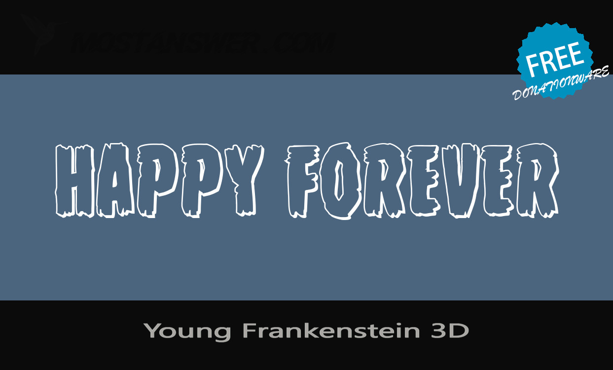 Youngfrank3d Font by Iconian Fonts | mostfont.com