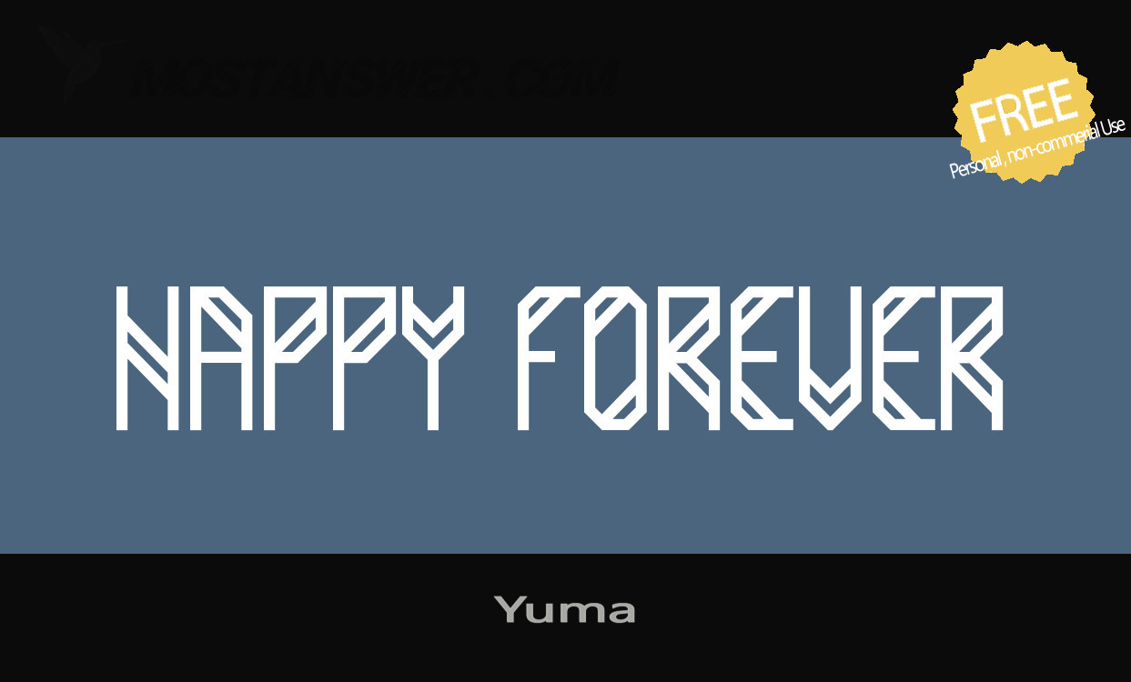 Yuma Regular Font by G | mostfont.com