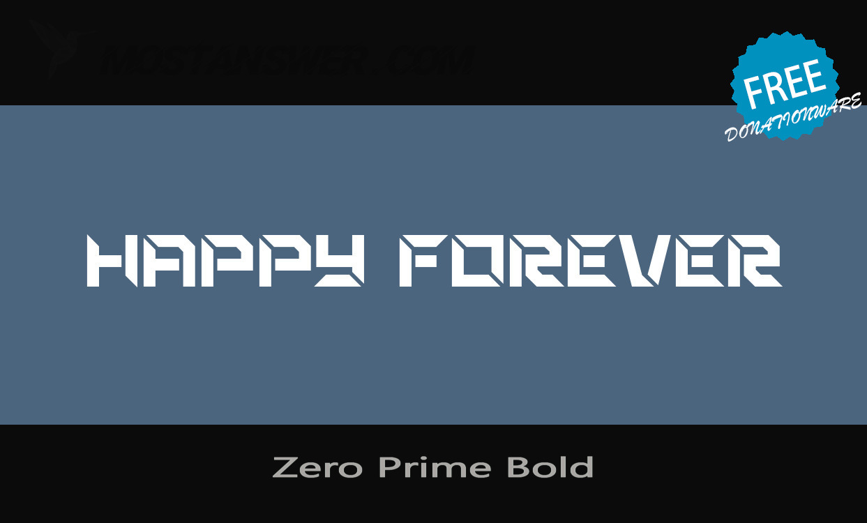 Zeroprimebold Font by Iconian Fonts | mostfont.com