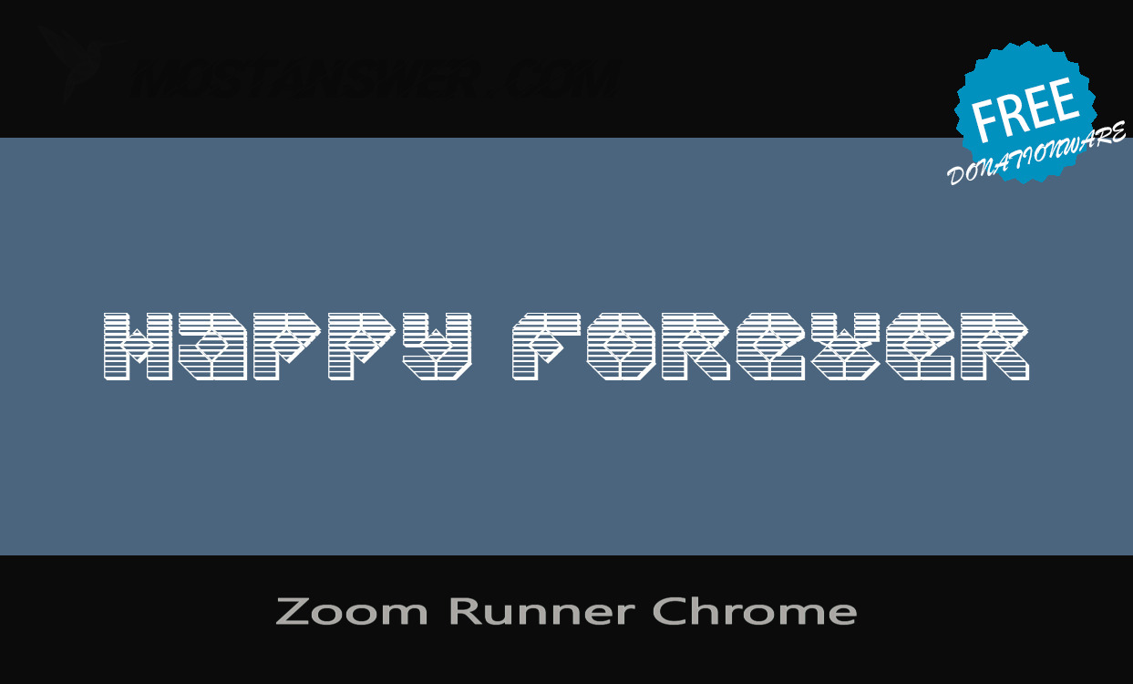 Zoomrunnerchrome Font by Iconian Fonts | mostfont.com